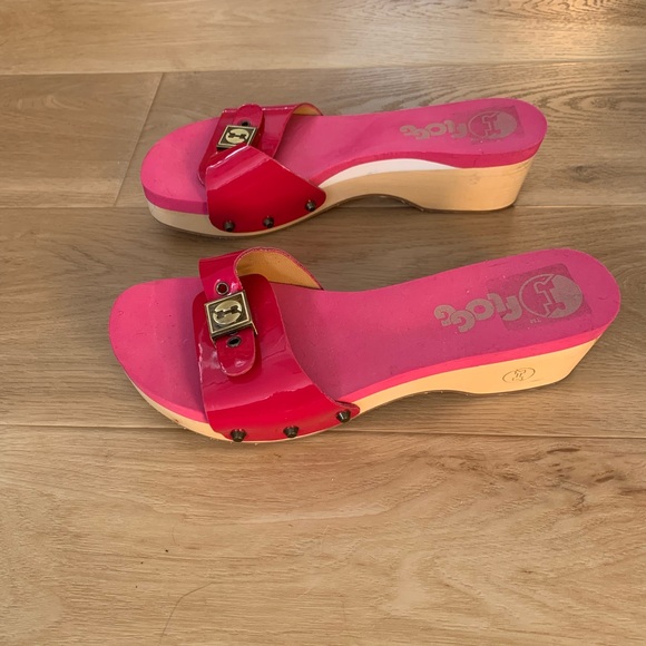 Flogg | Shoes | Flogg Melanie Sandals Pink Leather Platform Cushioned ...